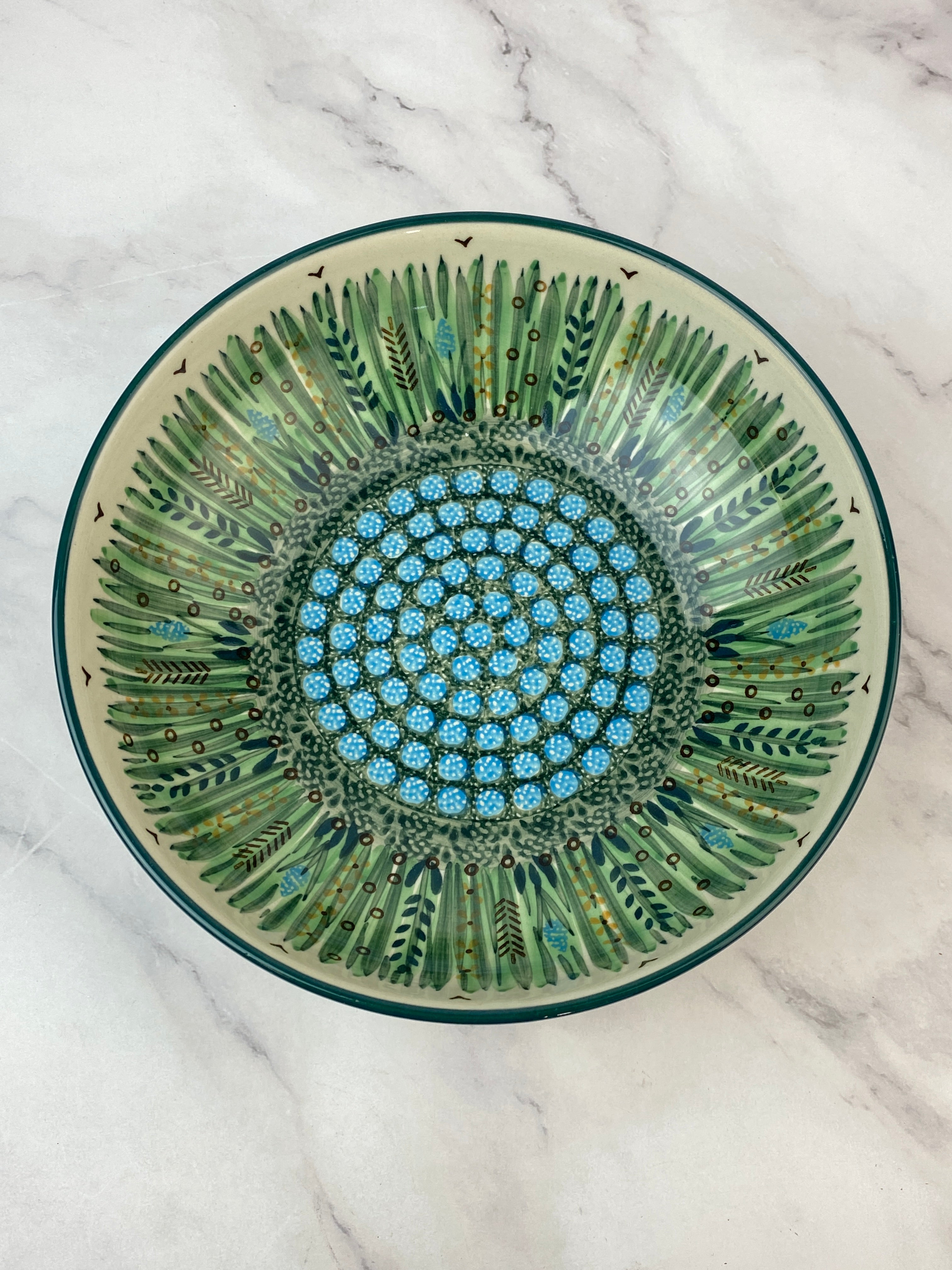 8.5" Unikat Serving Bowl - Shape B91 - Pattern U803 – Polish Pottery Westlake