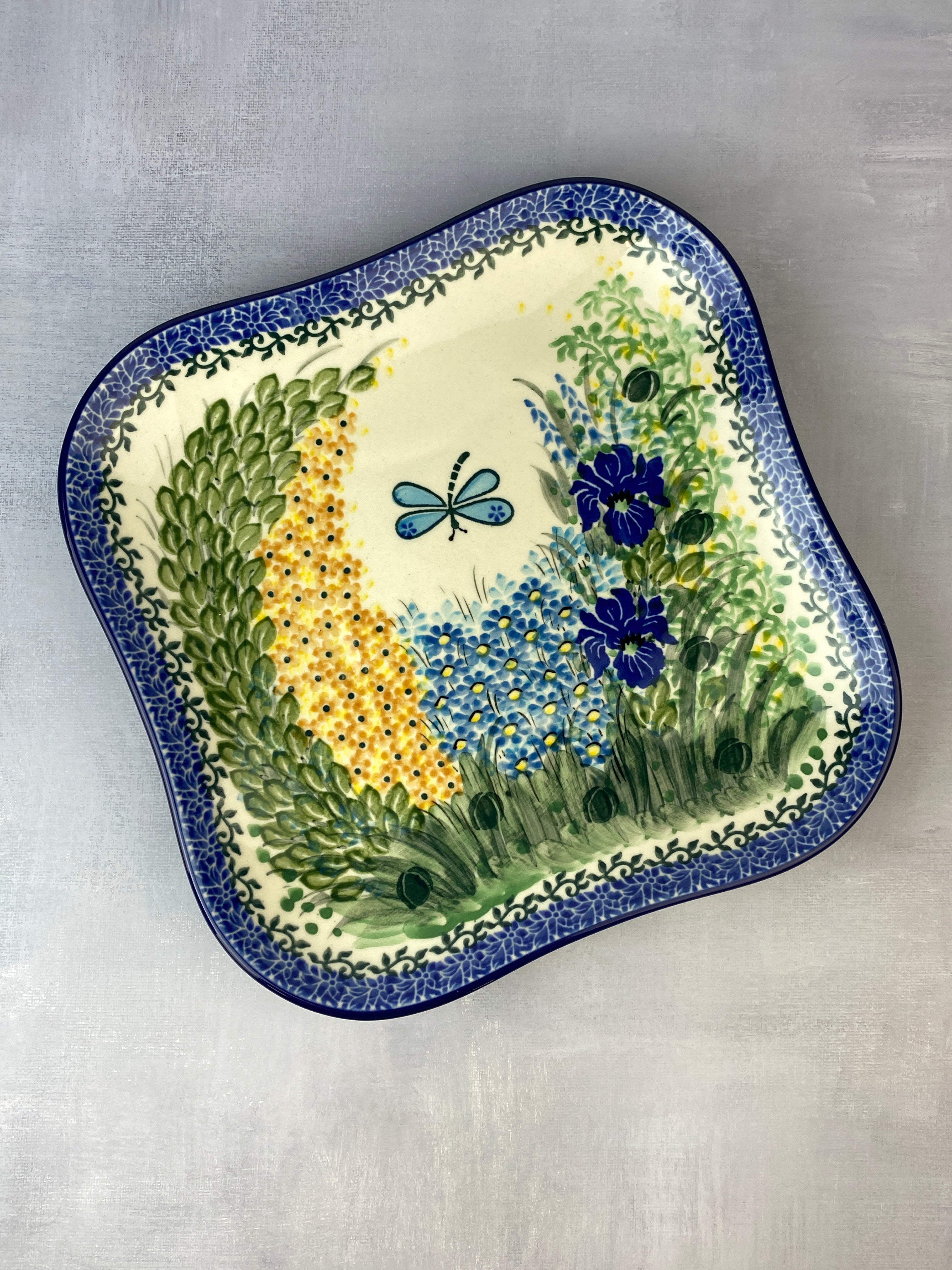 Wavy Square Unikat Plate - Shape 581 - Pattern U2380 – Polish Pottery ...