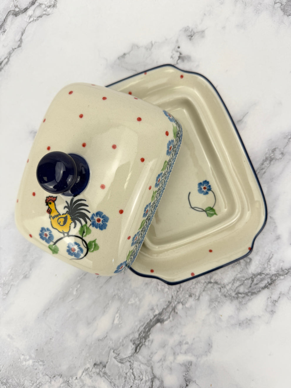 Euro Butter Dish - Shape 295 - Pattern 2739 – Polish Pottery Westlake