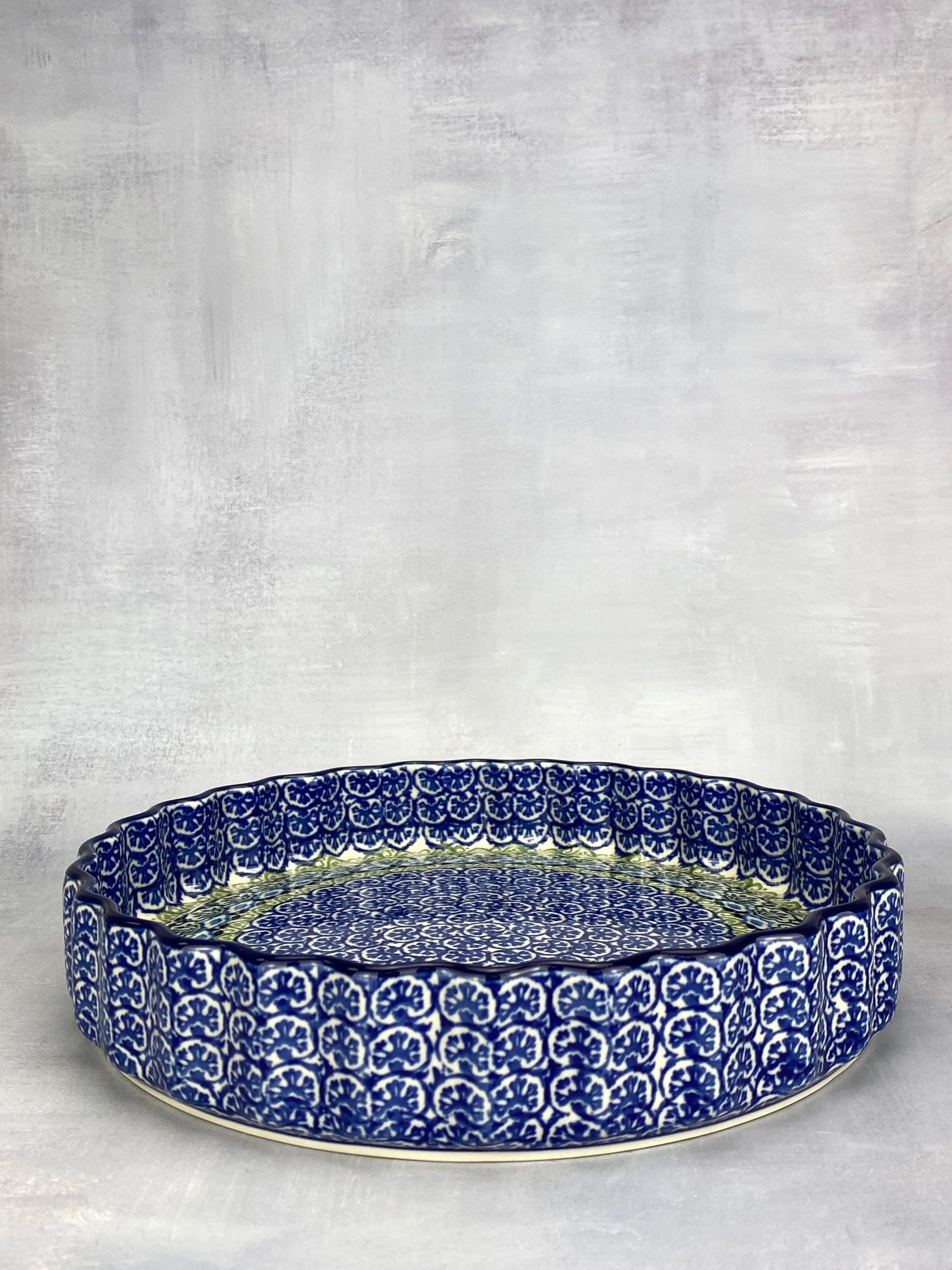 Ruffled Quiche / Tart Dish - Shape 637 - Pattern 1858 – Polish Pottery ...