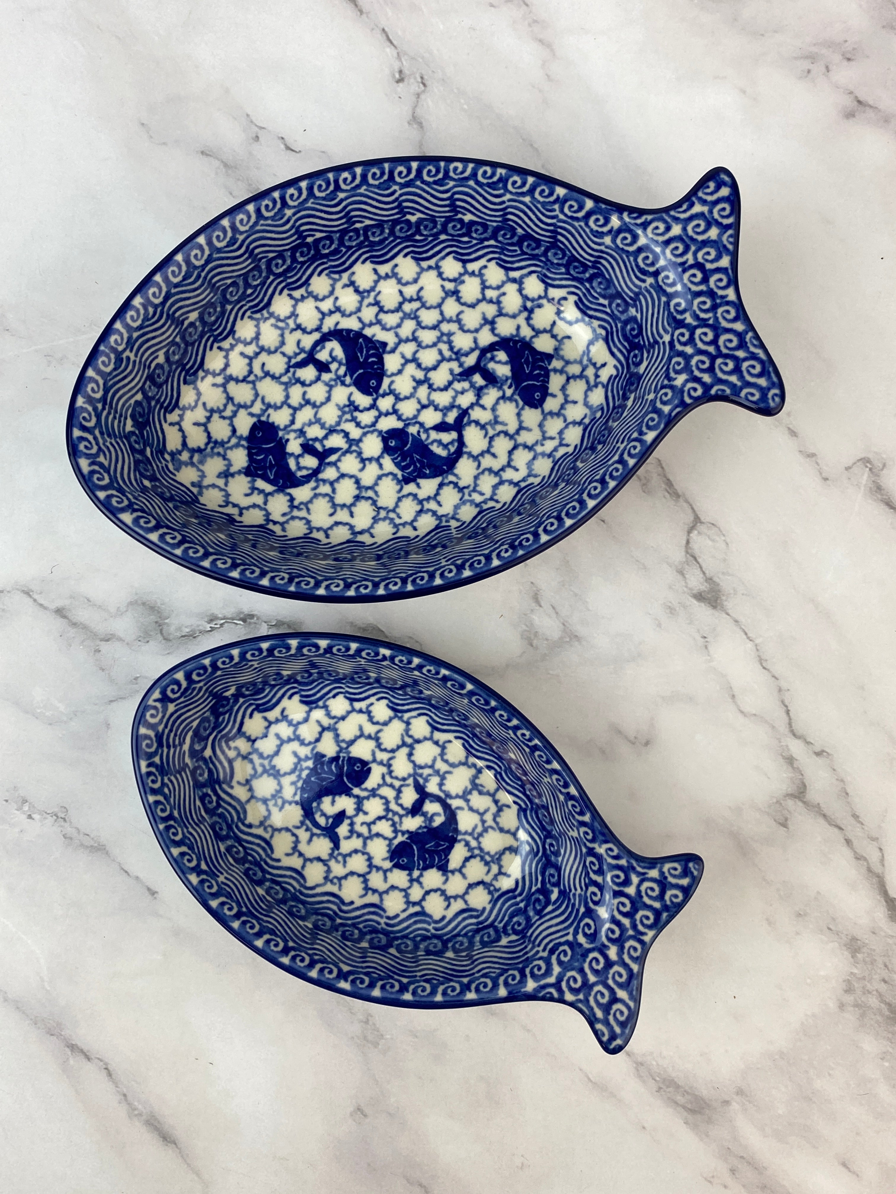 Medium Fish Bowl - Shape E24 - Pattern 2386 – Polish Pottery Westlake