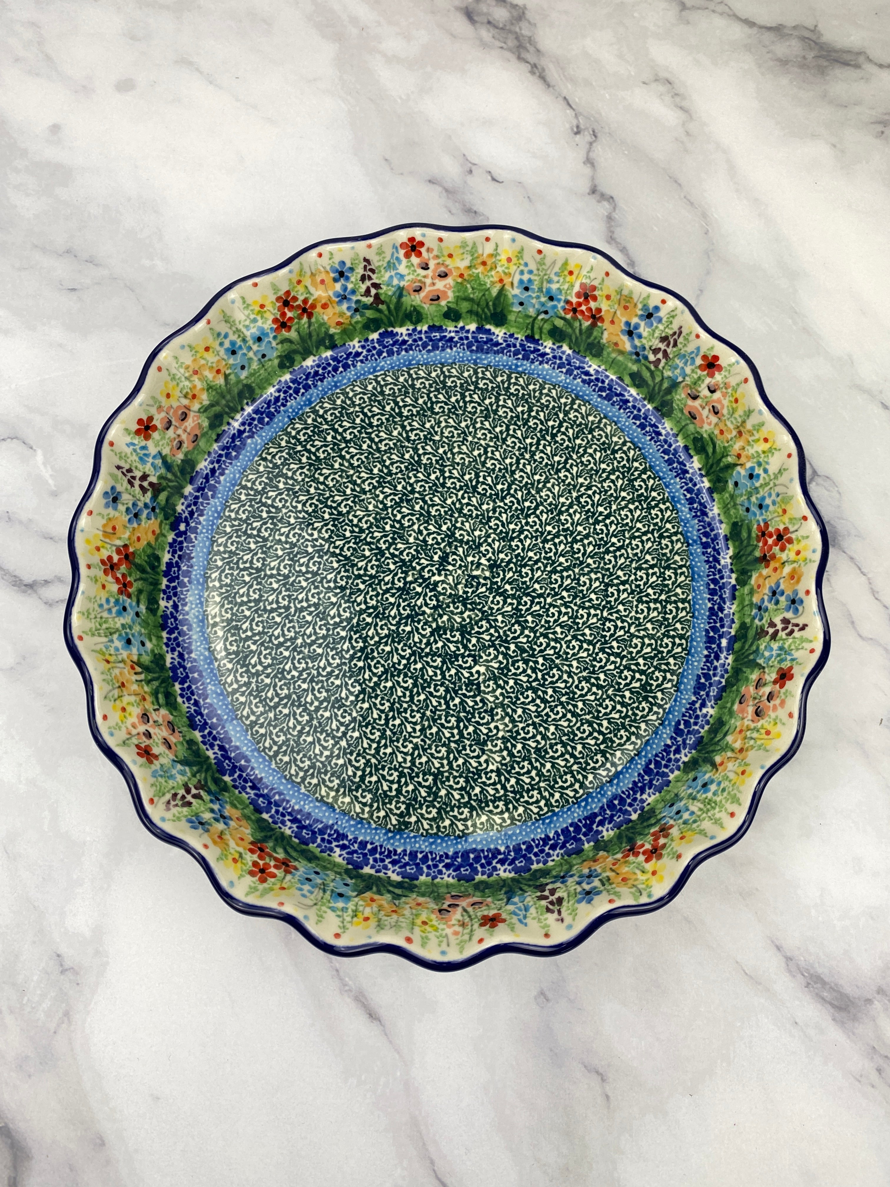 Ruffled Unikat Pie Plate / Round Baker - Shape 636 - Pattern U4893 ...