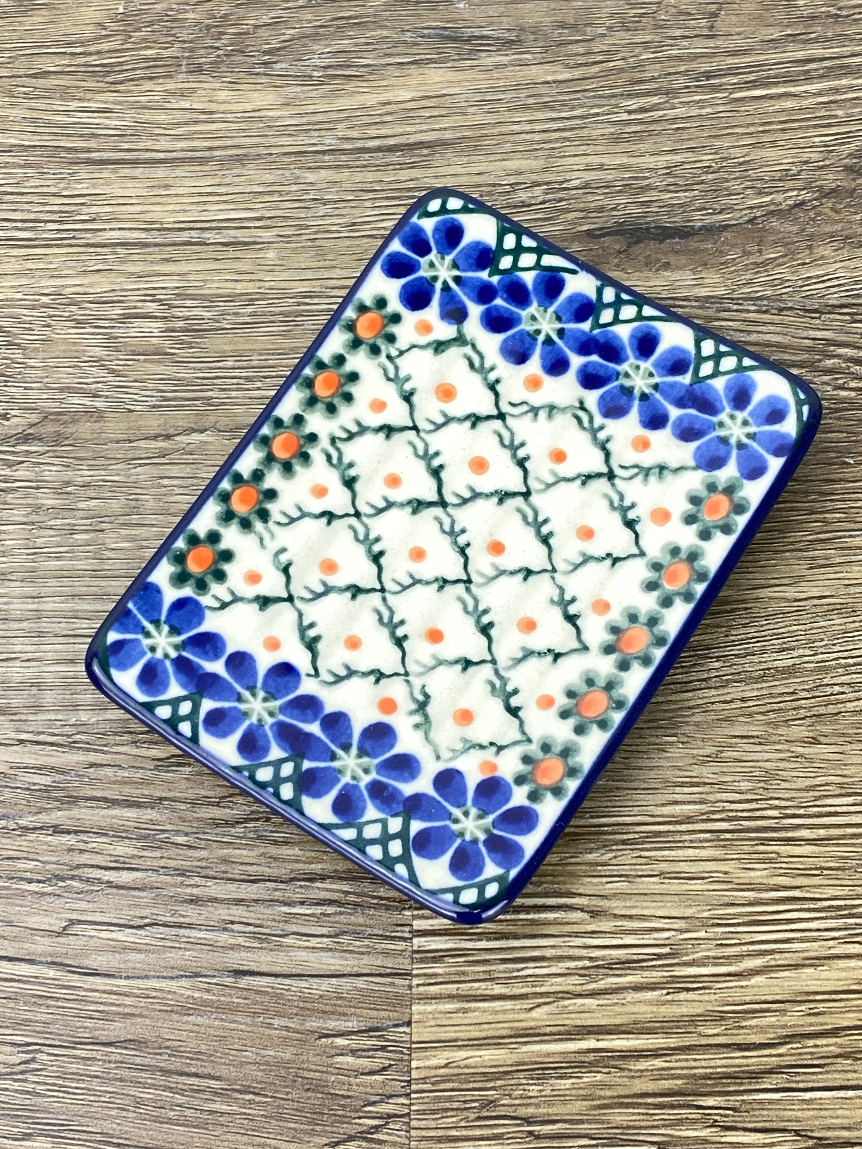 Soap Plate- Shape A97 - Pattern 854A – Polish Pottery Westlake