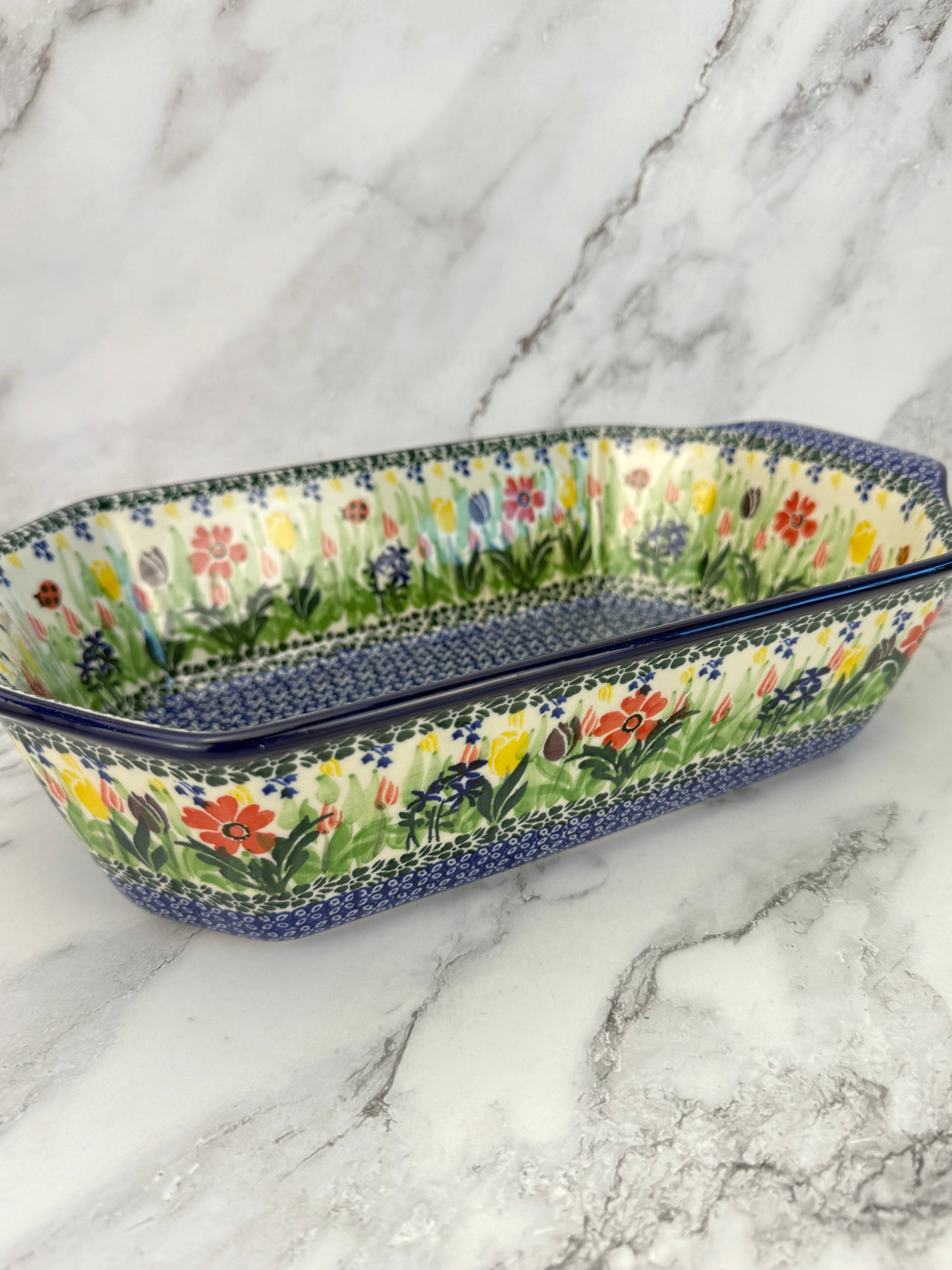 Deep Rectangular Baker - Shape 281 - Pattern U3787 – Polish Pottery ...