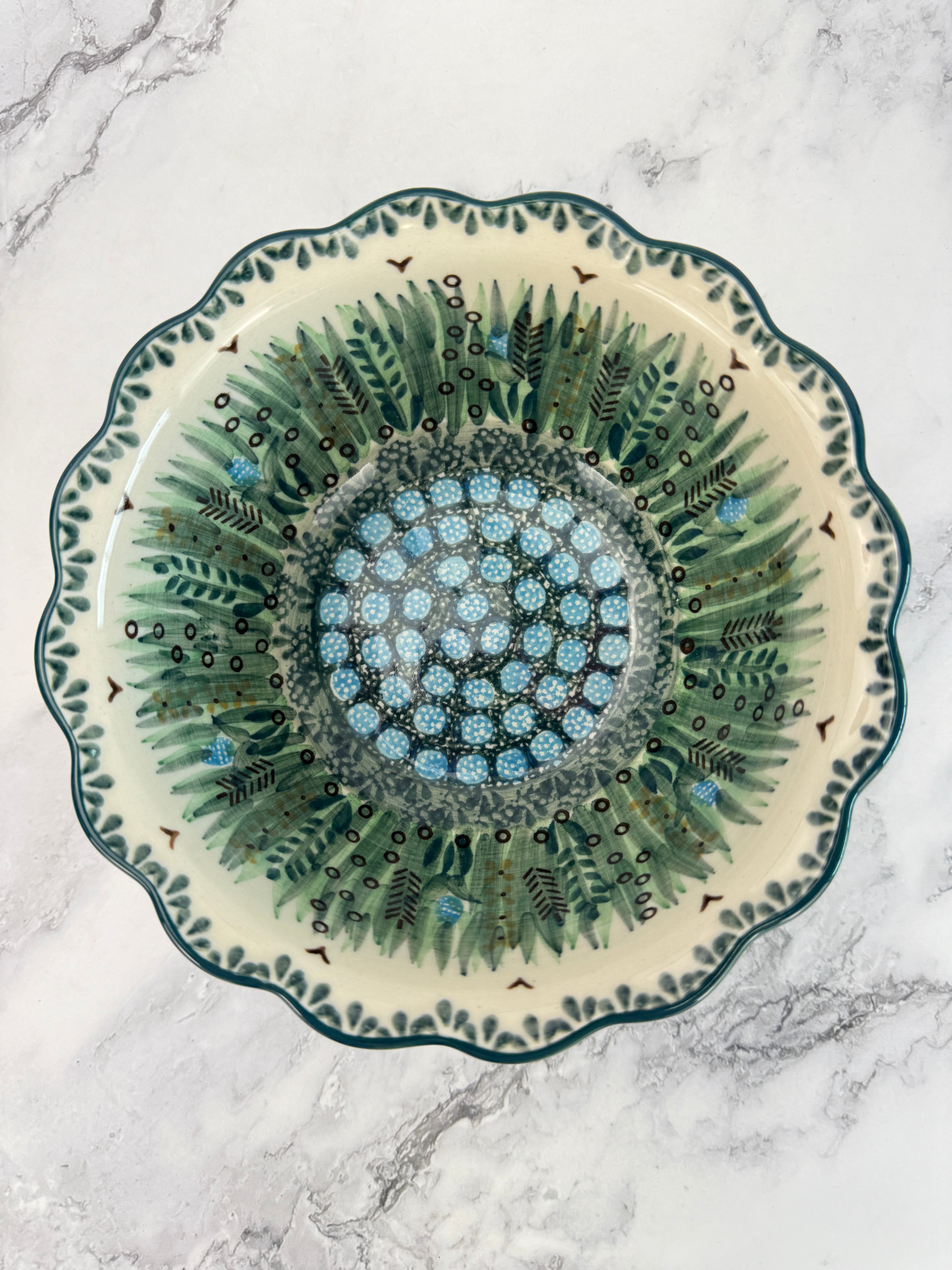 Unikat Ruffle Edged Bowl - Shape 288 - Pattern U803 – Polish Pottery ...