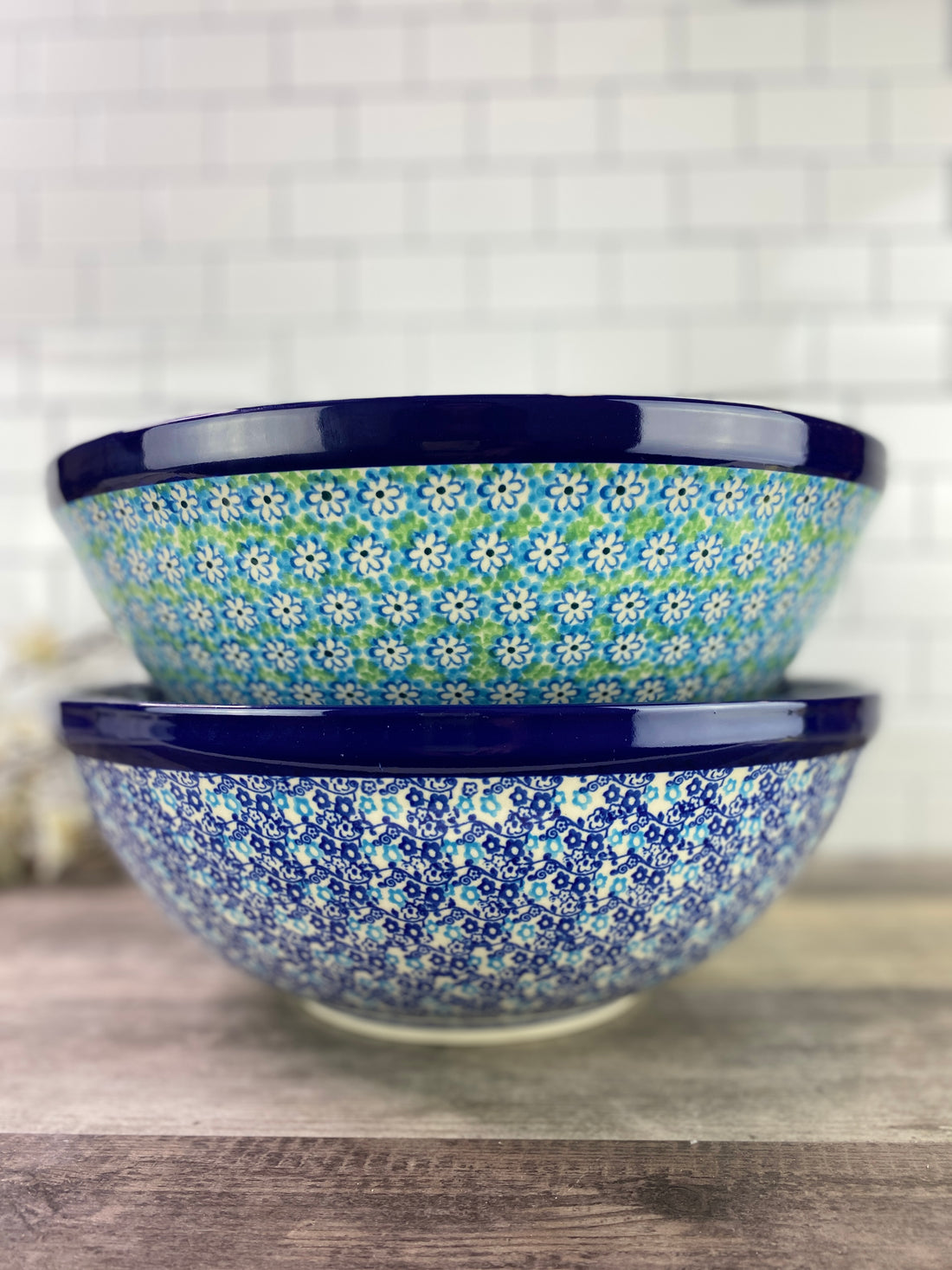 XL Kitchen Bowl - Shape 154 - Pattern 2568 – Polish Pottery Westlake